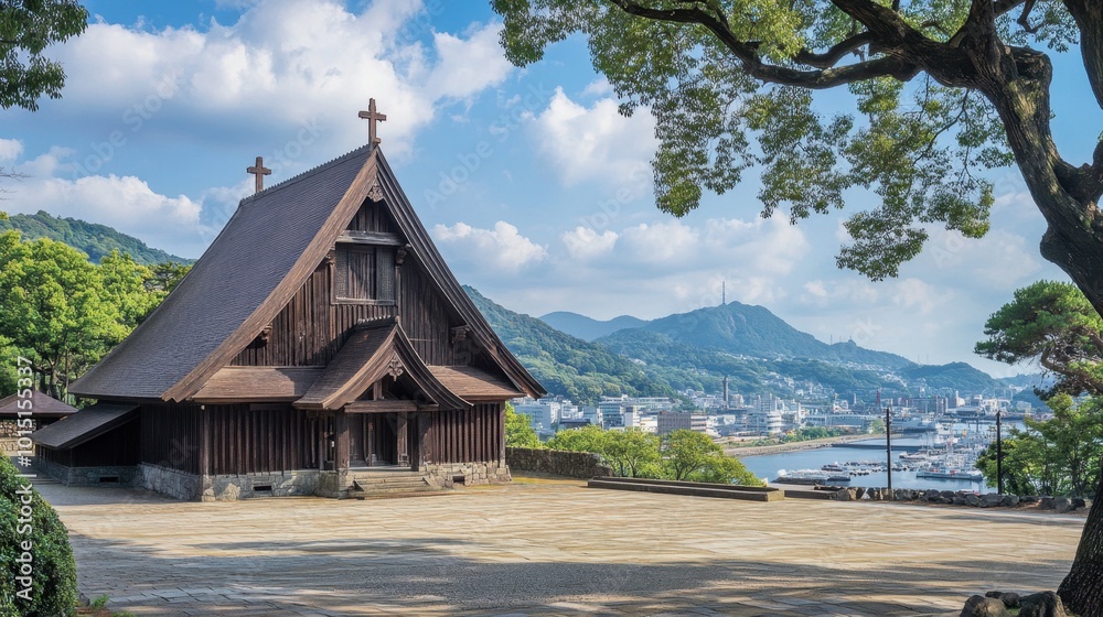 The historic Oura Church in Nagasaki, Japan's oldest wooden church ...