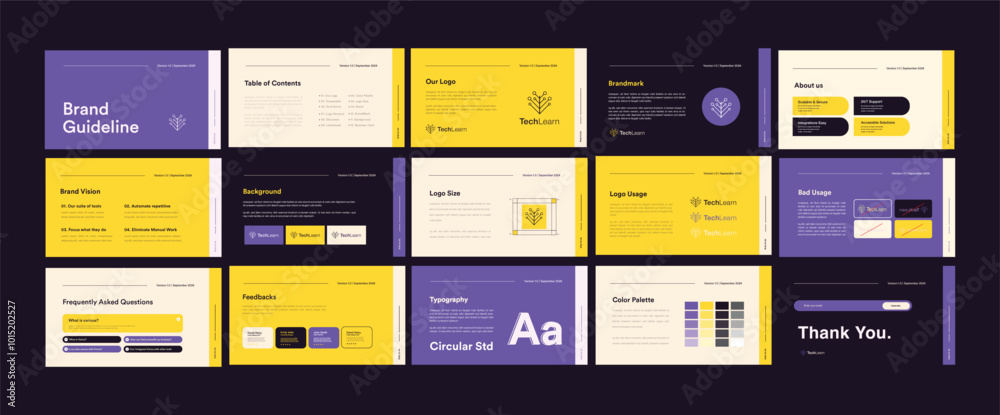 Editable Brand Identity Presentation. Logo Guidelines Template. EPS ...