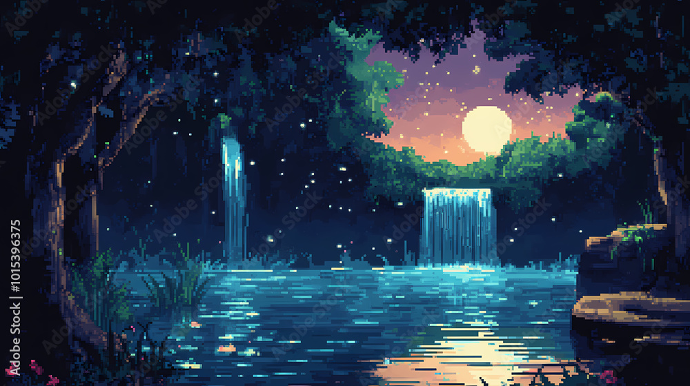 Pixel art retro video game interface background vintage gaming ...
