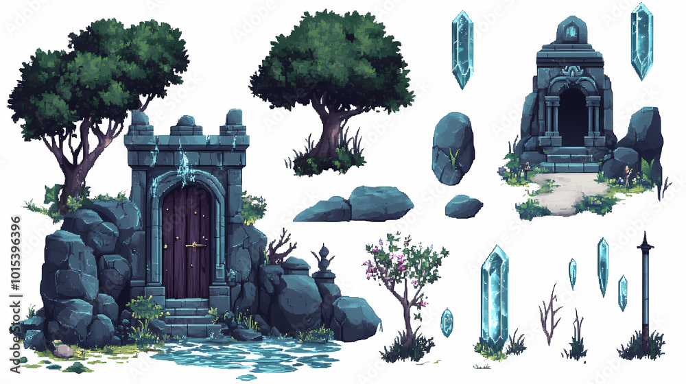 Pixel art sprites for game development, fantasy themed, rpg game assets ...