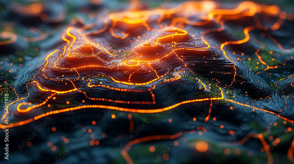 GIS geodata mapping concept illustrates advanced spatial analysis. This ...