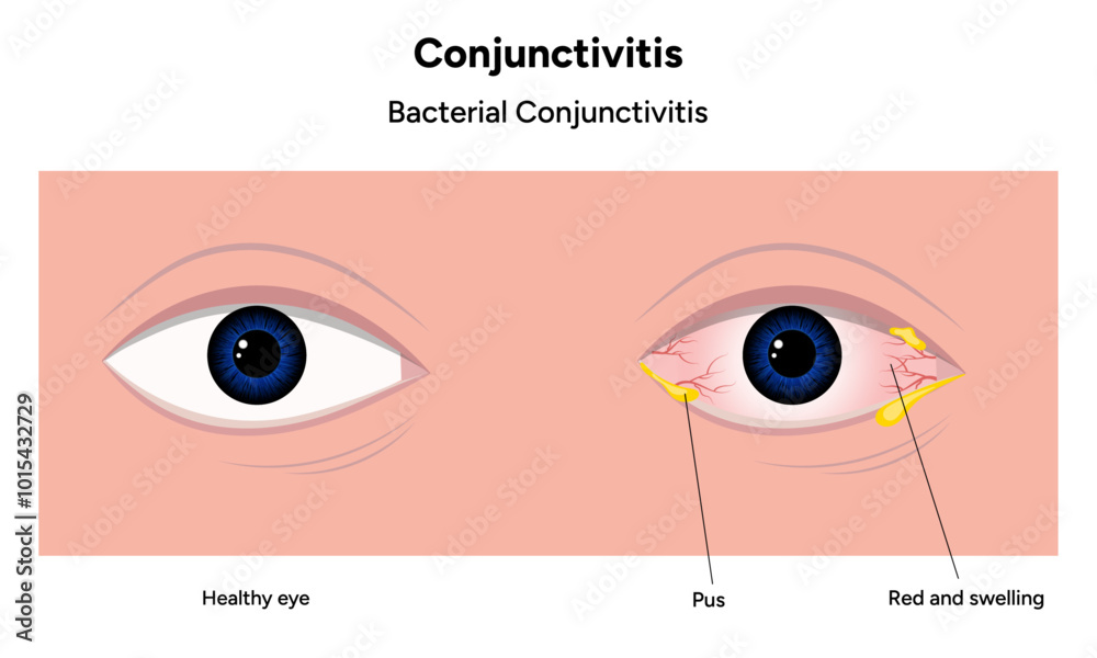 Bacterial conjunctivitis. Ophthalmology diseases conjunctiva Stock ...