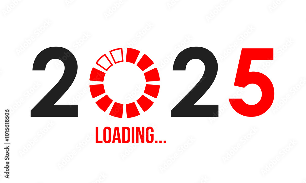 2025 loading round progress bar, vector poster on white background ...