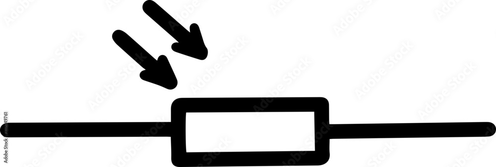 electrical circuit symbols icon ight dependent resistor LDR Stock ...