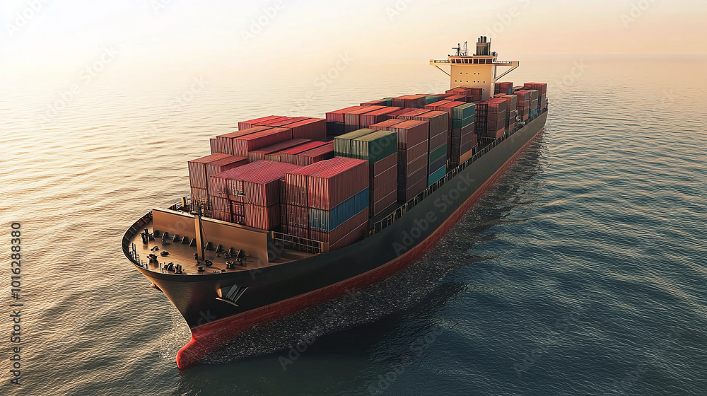 Futuristic cargo container ships utilize technology for global ...