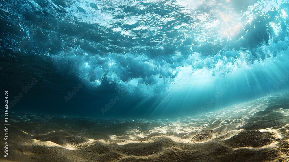 Powerful Underwater Ocean Current Surging Through Seafloor Sediments ...