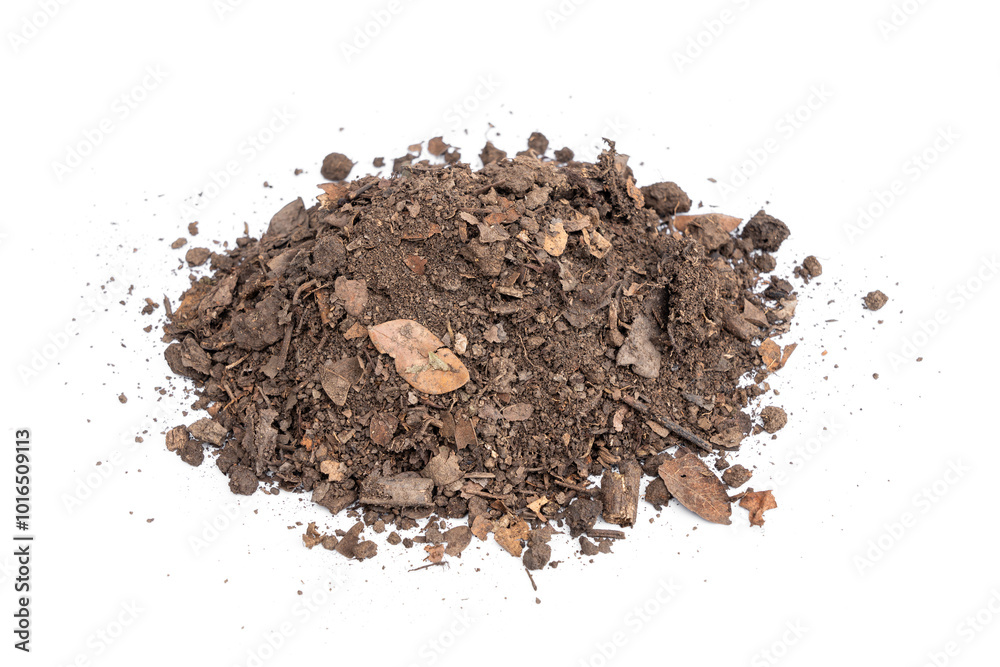 Pile of Soil fermented by samanea saman leaf ot Rain tree with complete ...