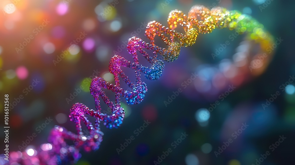 dna double helix structure in vibrant colors representing gene therapy ...