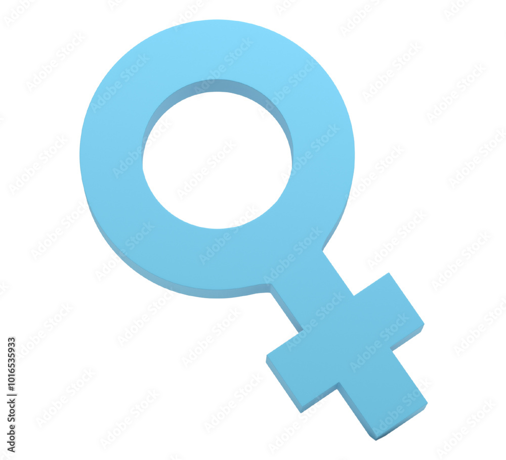 gender sign isolated on transparent background. 3D render. Stock ...