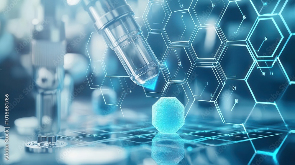Chemical substance synthetic concept. Synthetic liquid compound ...