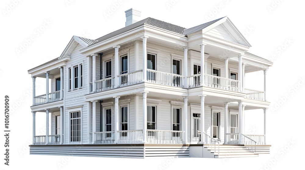 Historic Colonial House with White Pillars and Wraparound Porch on ...