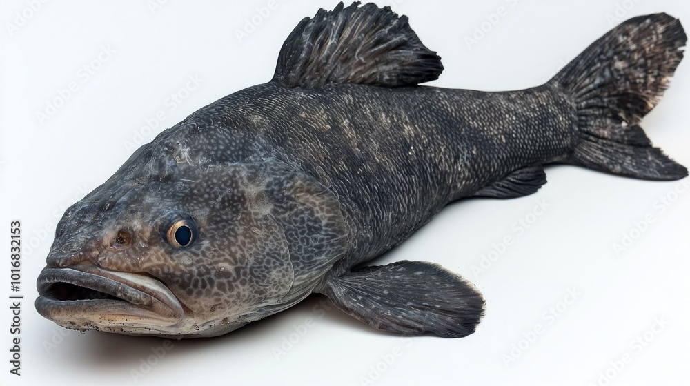Atlantic Wolffish known for its distinctive appearance is depicted ...