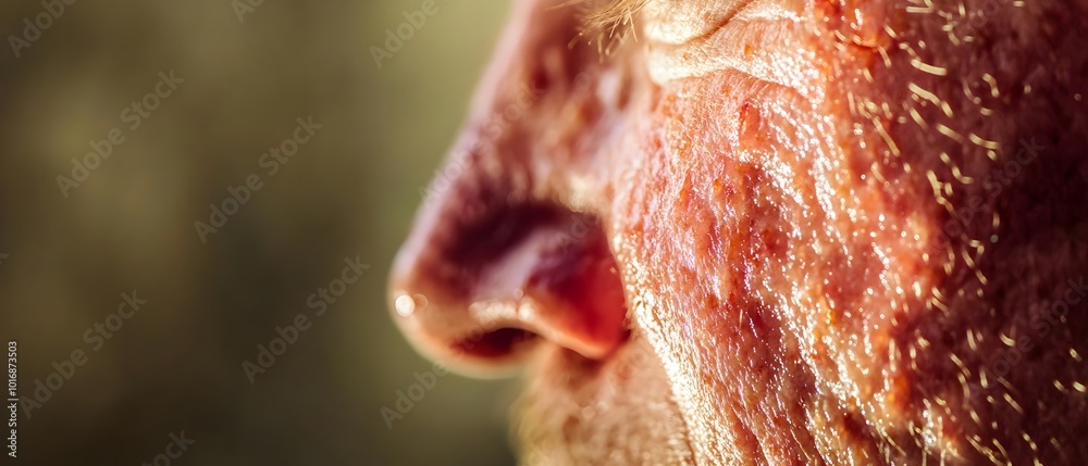 Detailed Close up of Human Skin with Hives Illustrating the ...
