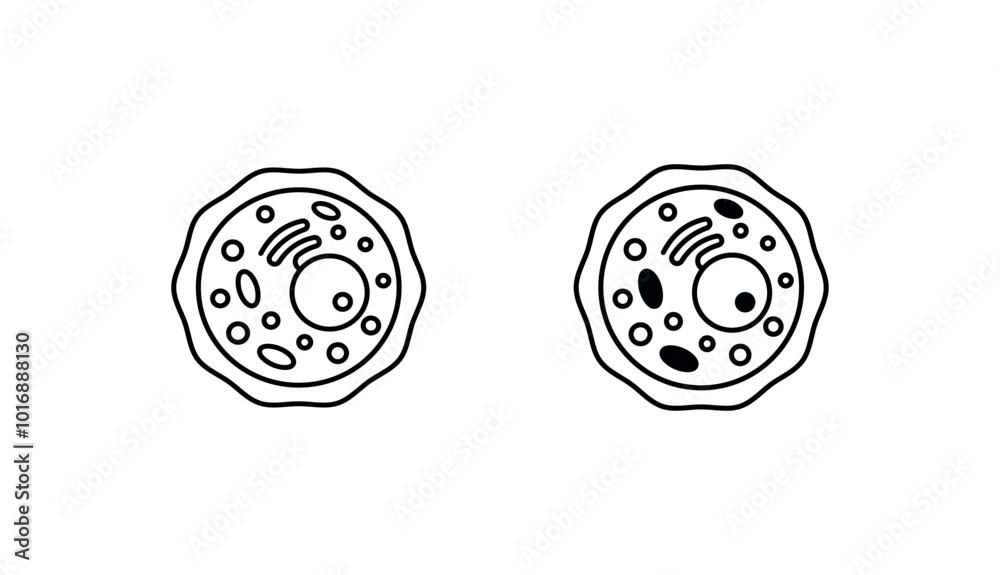 Endoplasmic Reticulum icon design with white background stock ...