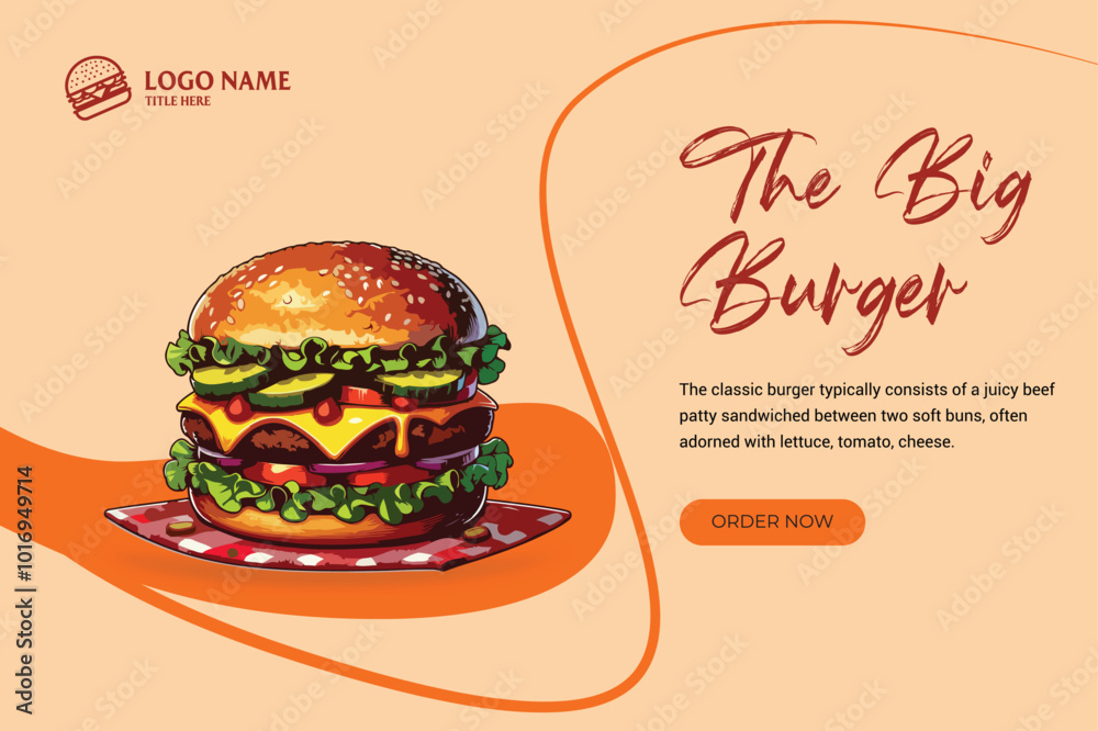 Vector illustration with burgers. Food Festival concept design, poster ...