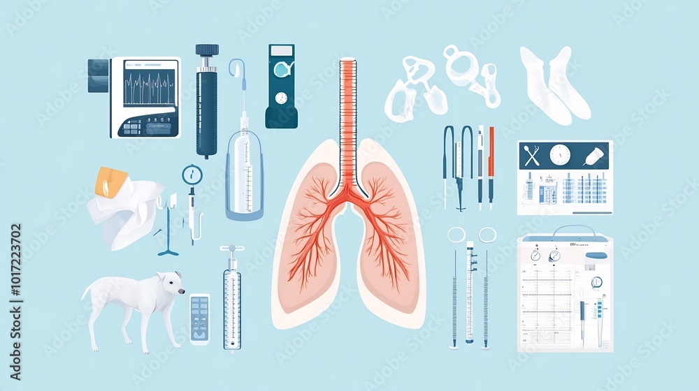 Anatomy of dogs respiratory system lungs and trachea vet using ...