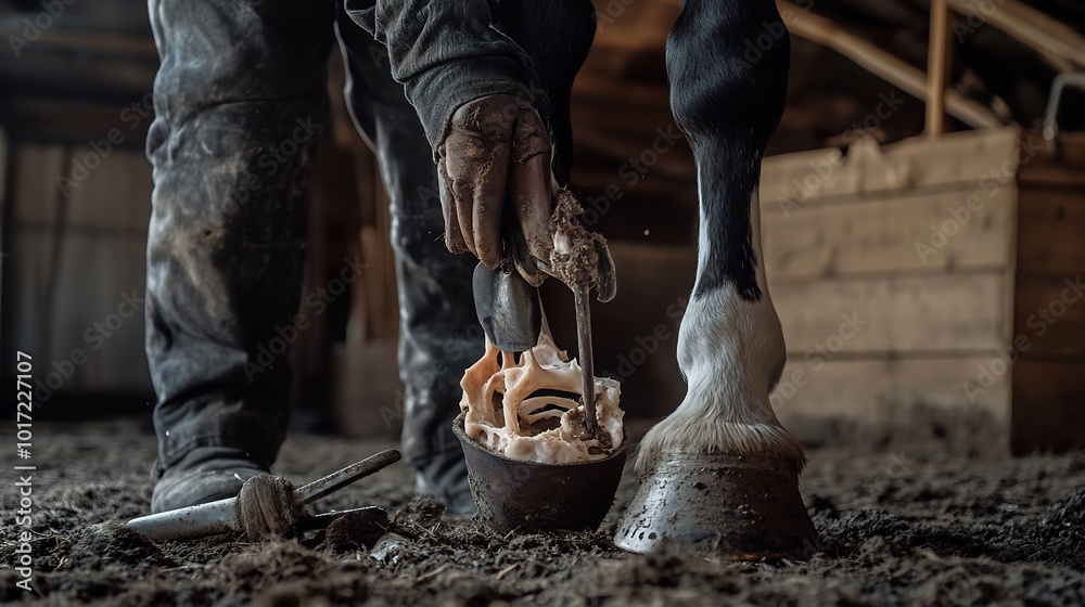 Anatomy of horse hoof internal structure and bones farrier with hoof ...
