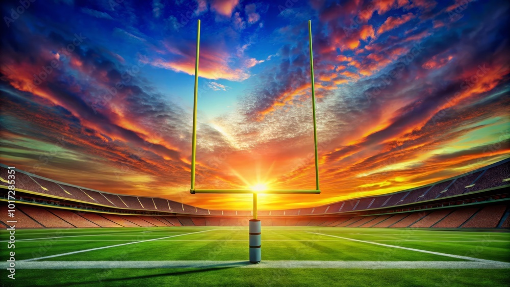 Vibrant field goal clip art designed for sports themes, educational ...