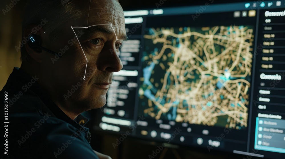 crime,prediction, future, digital, interface, real-time, data, map ...