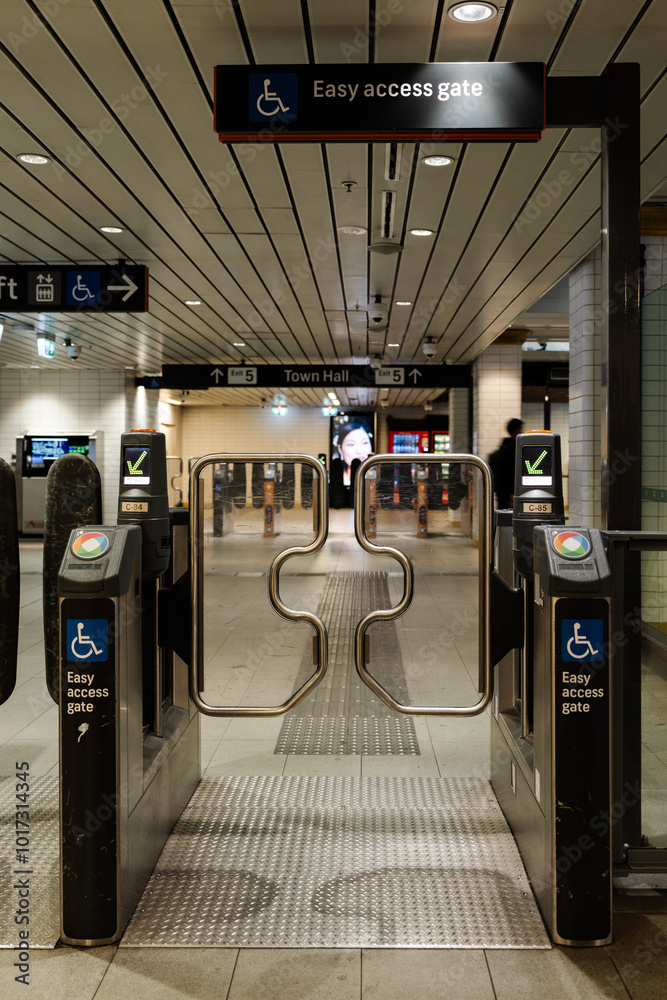 easy access gate at Town Hall Station in Sydney, New South Wales ...