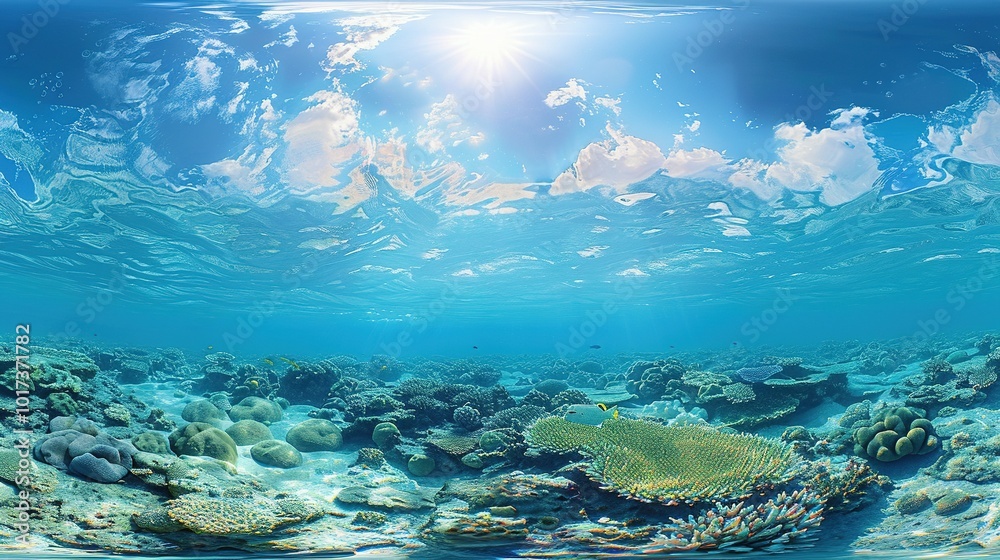 HDRI Spherical Panorama of an Underwater World: 8K Resolution 360 ...