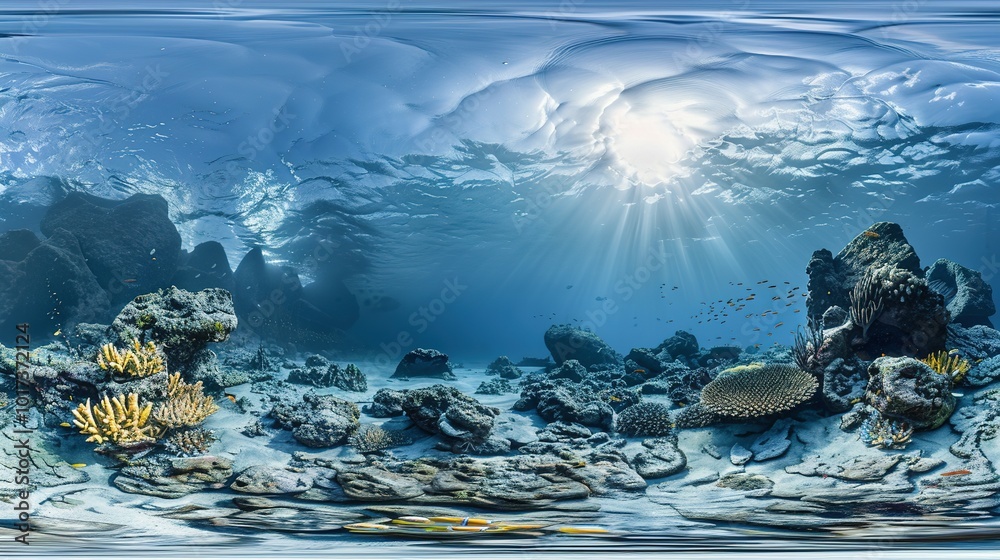 Interactive Underwater Experience: 8K 360-Degree Equirectangular ...