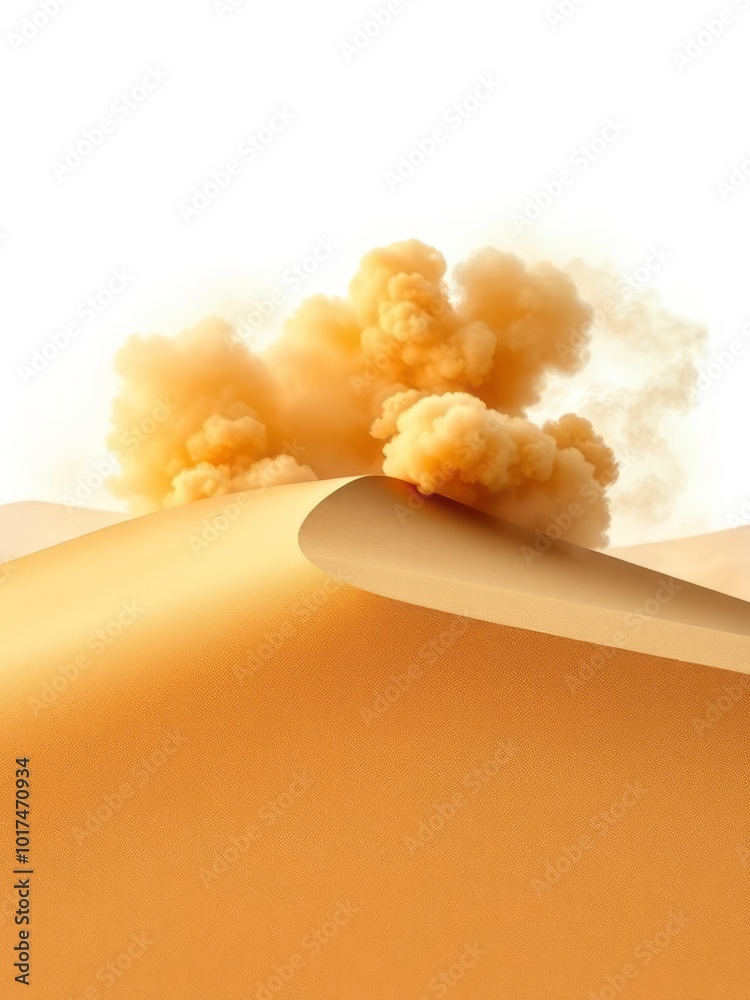 Desert dune isolated on transparent background png sand of golden dunes ...
