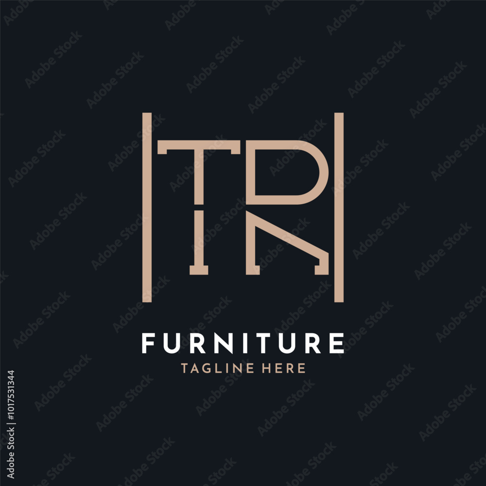 Letter TR Logo Design. Luxury TR Furniture Logo for Interior Decor and ...