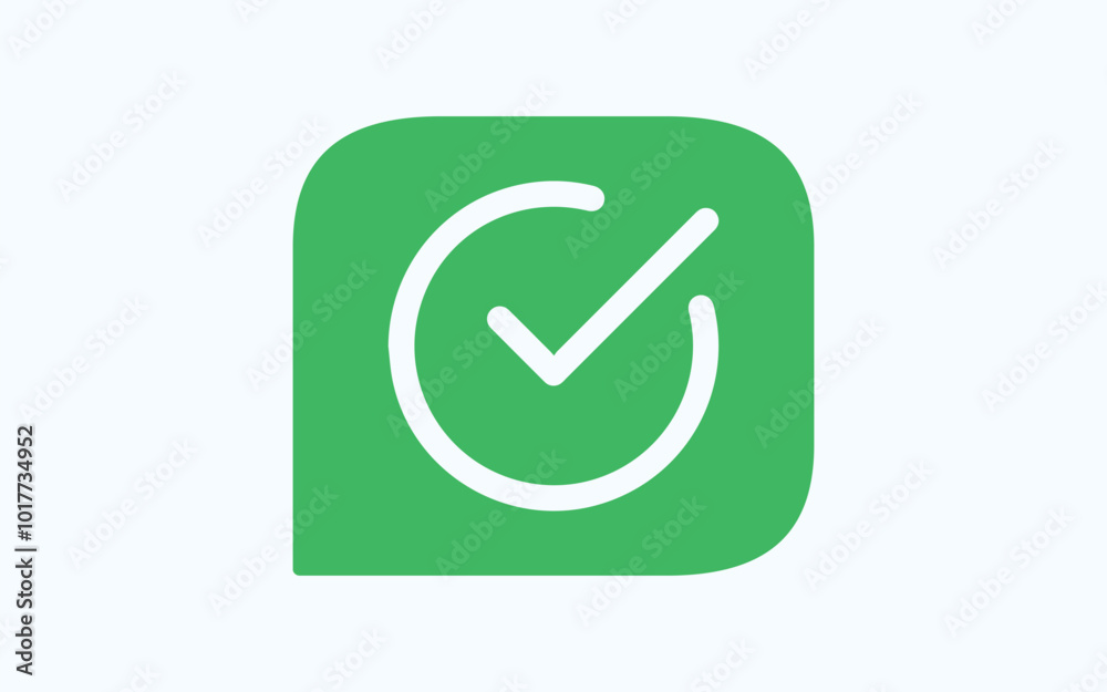 Check list button icon. Vector illustration Stock Vector | Adobe Stock