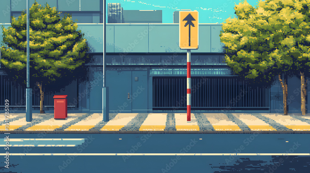 Road Marking pixel art Stock Illustration | Adobe Stock