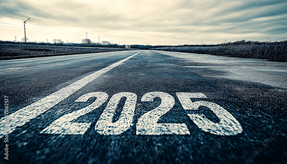 Foto de Stock 2025,The New Year 2025 or the beginning of the concept of ...