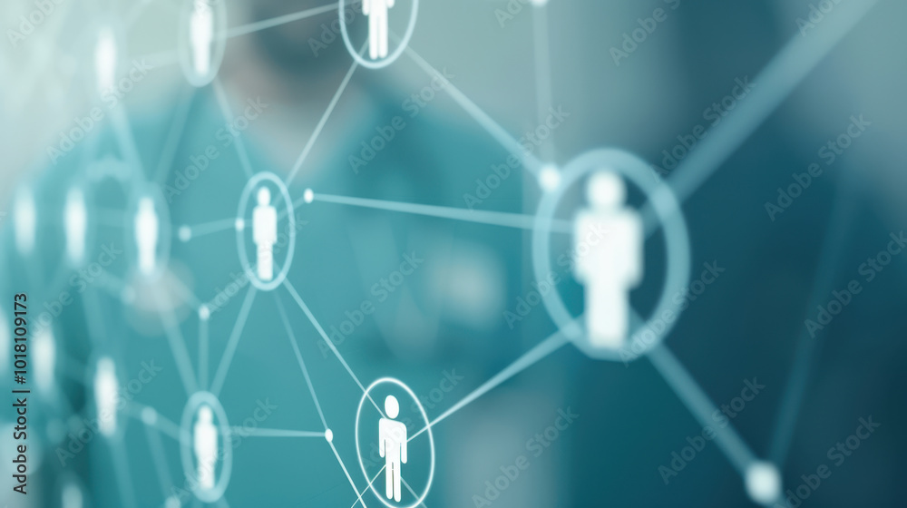 An abstract visual representation of the interconnected network of ...