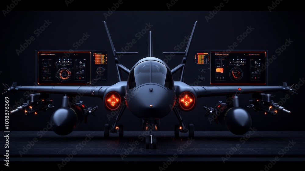 Stealth Fighter Jet Cockpit View Stock Photo | Adobe Stock