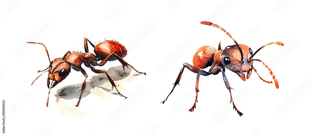 Ant, watercolor clipart illustration with isolated background. Stock ...