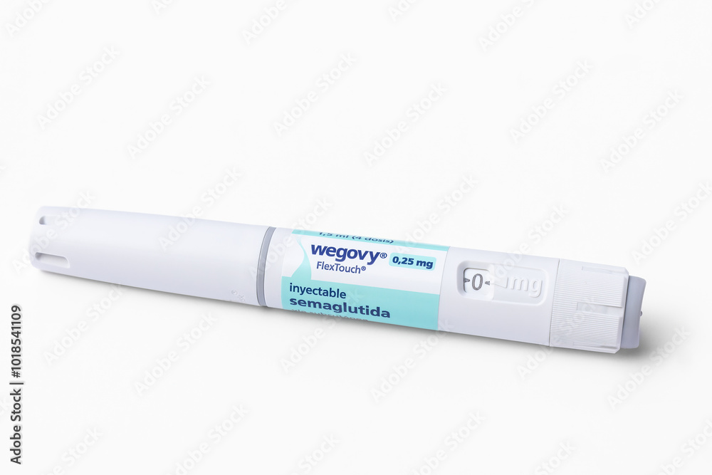 Barcelona, Spain - October 8, 2024: Wegovy pen, injectable semaglutide ...