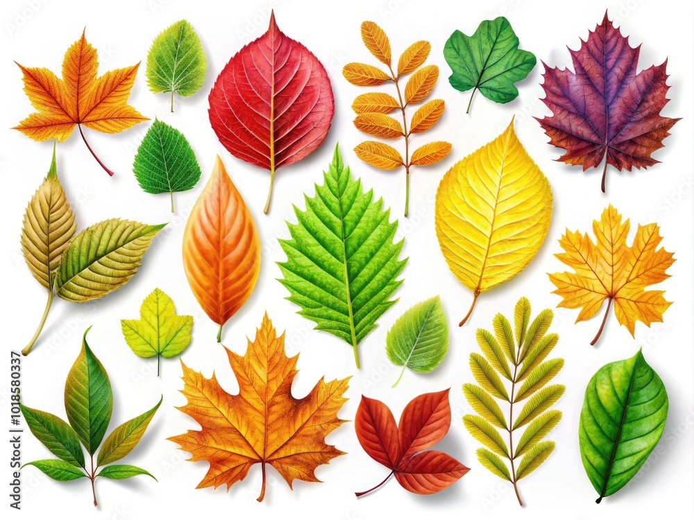 Discover a vibrant leaf clip art collection designed for creative ...