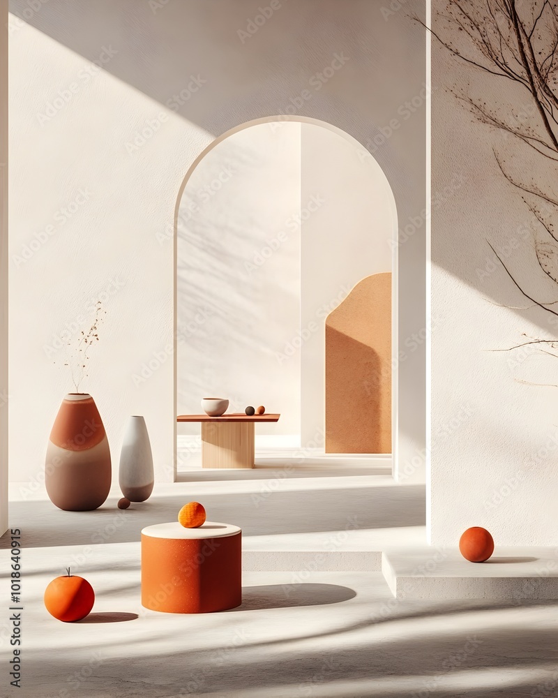 Mesmerizing 3D studio environment with a vivid palette of rich jewel ...