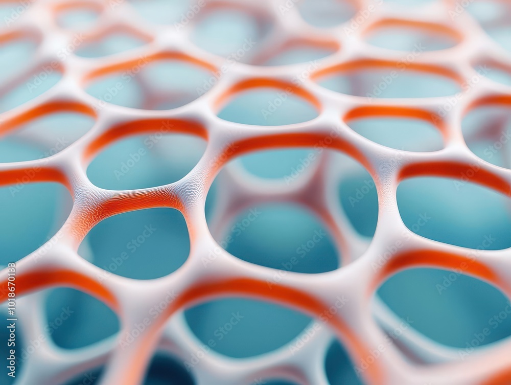 Cell scaffolding used for regenerative tissue growth, intricate design ...