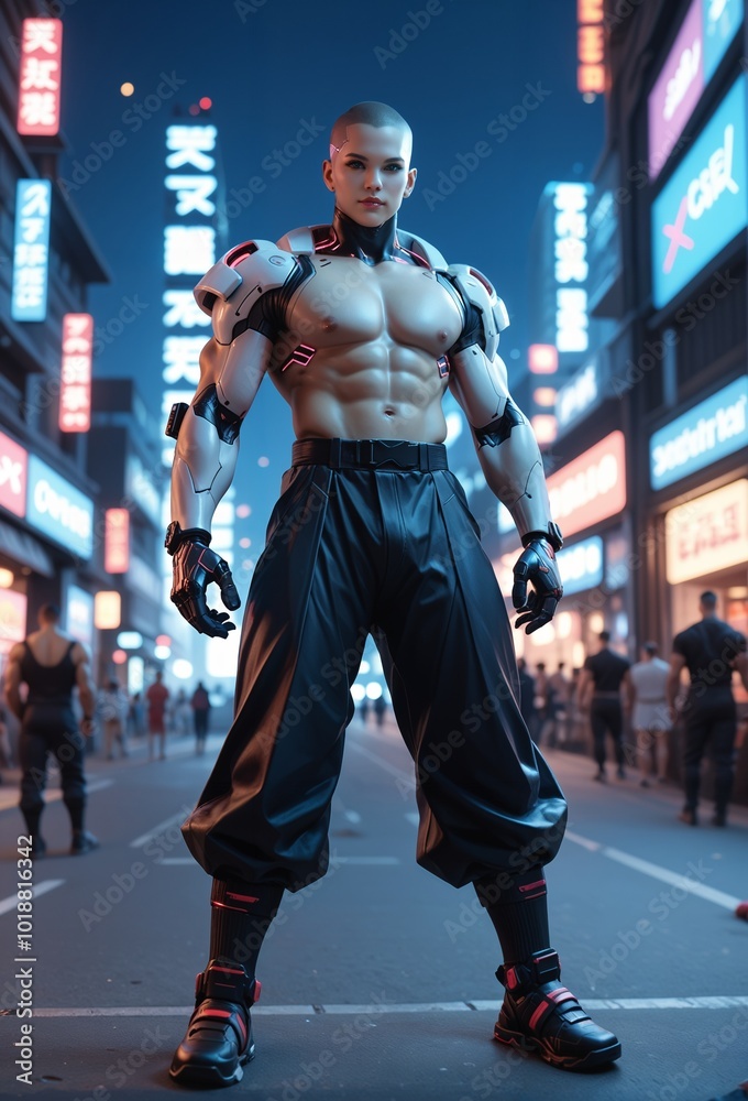 humanoid man in a robotic suit, The futuristic robotic suit mechanical ...