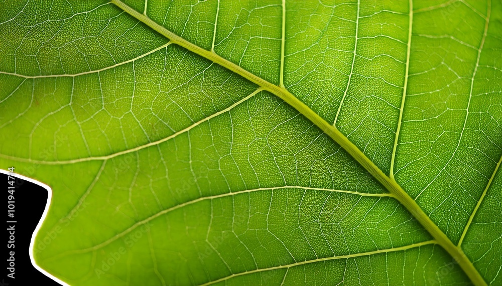 Imagine an image of a close-up green leaf texture as the background ...