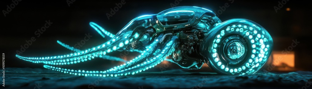 Bioluminescent Squid Machine A squid-shaped cycle powered by ...
