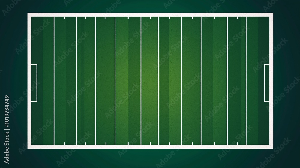 Football Field Top View: A vibrant green football field, viewed from ...