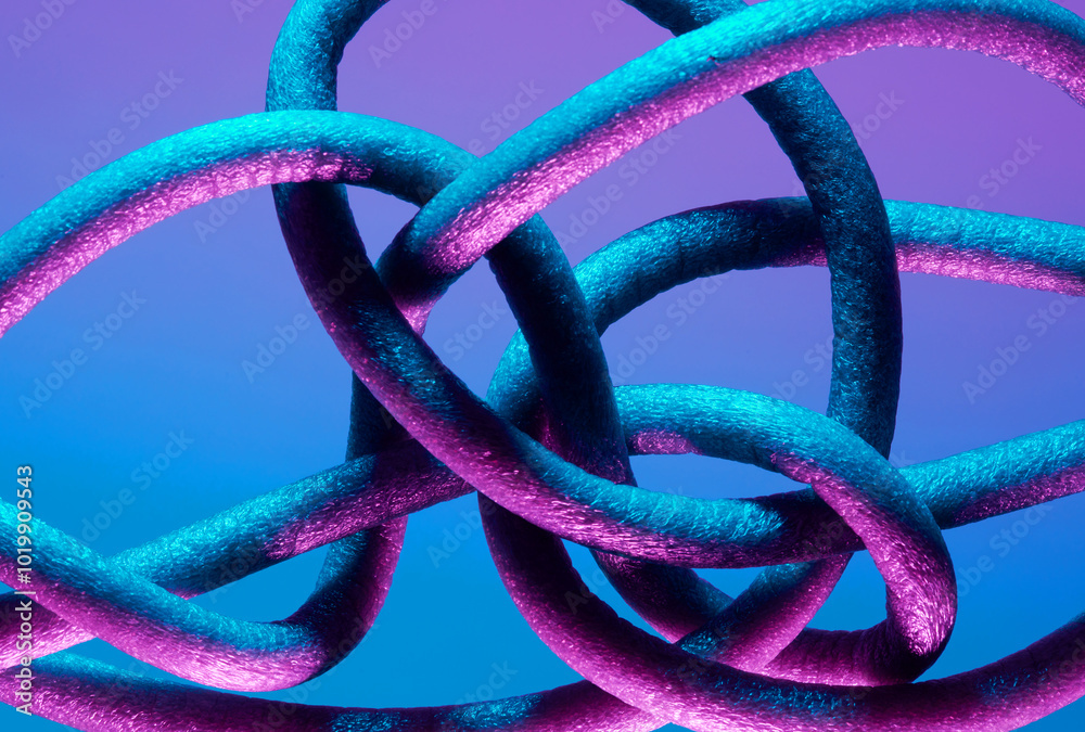 Purple Stress: Tied in a Knot Stock Illustration | Adobe Stock