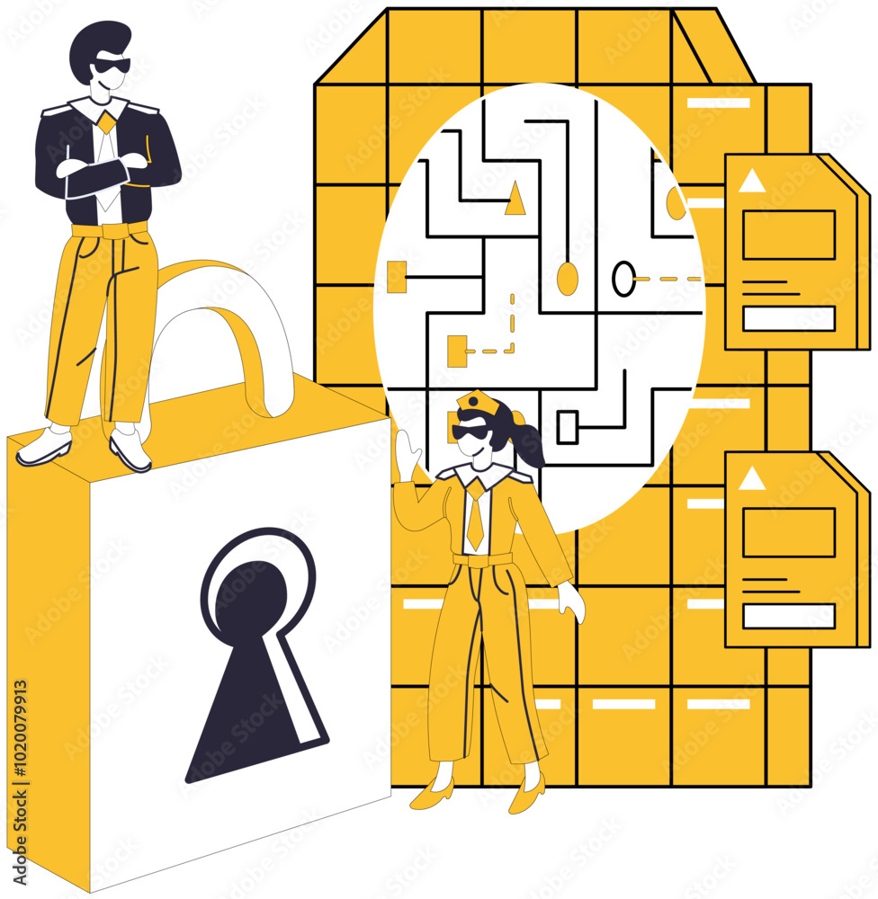 Data Integration Vector Illustration Optimization Sculptor Chisels Away Excess To Reveal