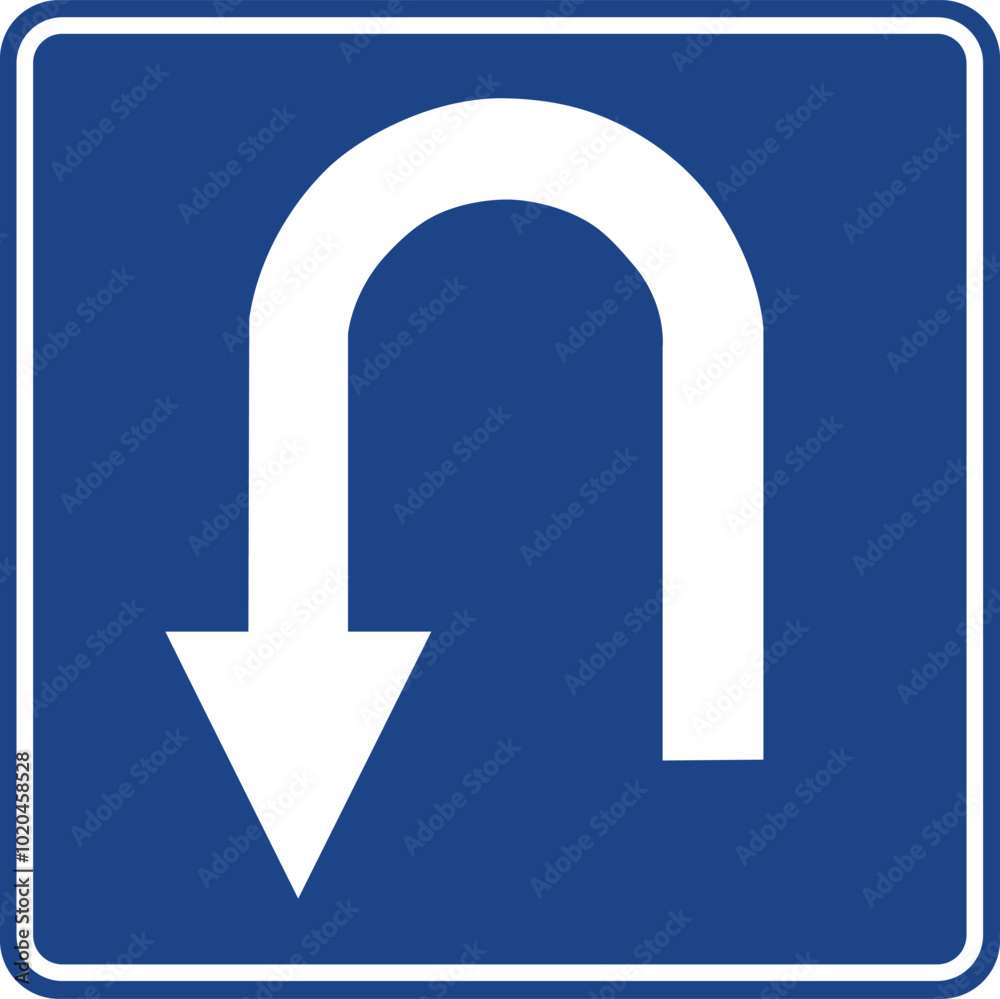 U-turn sign, Shelter Left, Information signs, Road signs in Turkey ...