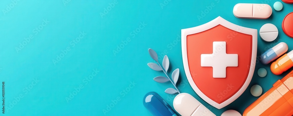 Children s medication featuring a cartoon shield, representing extra ...