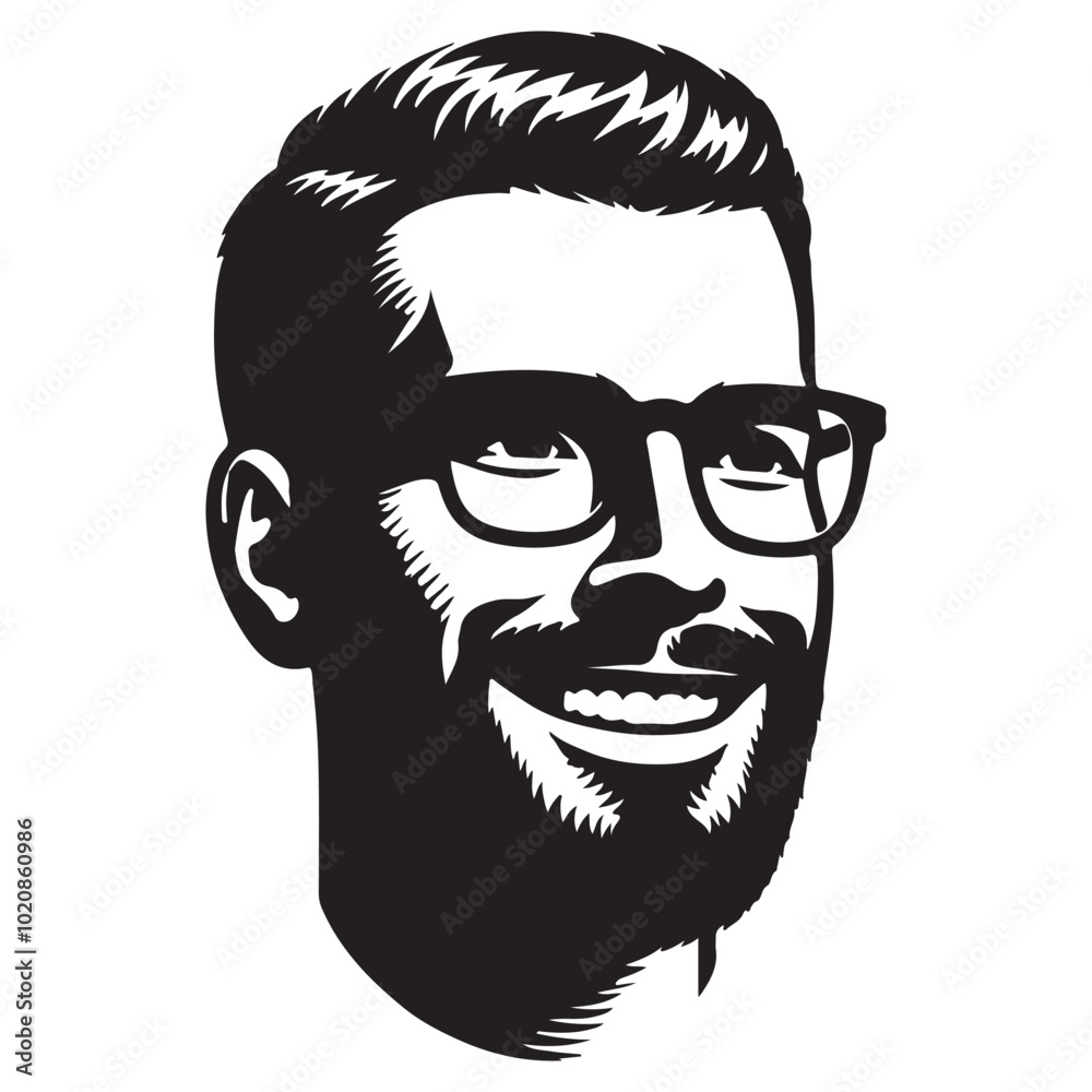 Line Drawing Illustration of Different Types of Male Face Shapes Stock ...