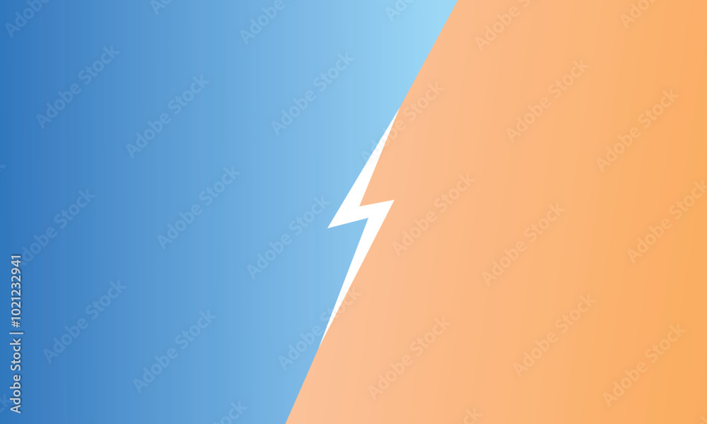Modern versus battle background. Vs battle headline with lightning bolt ...