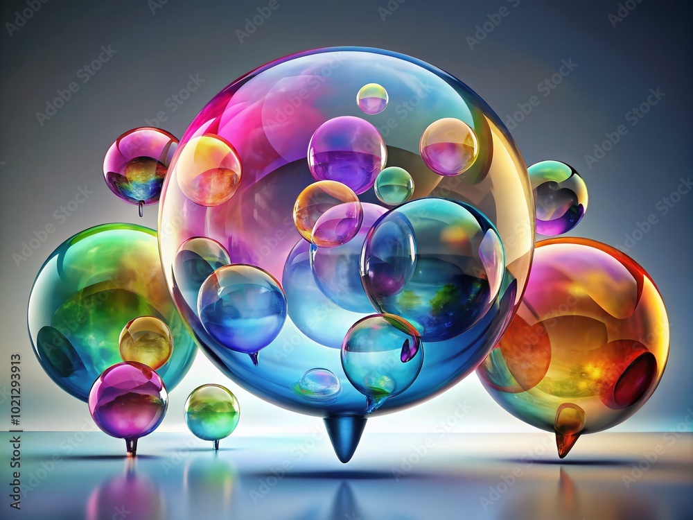 Colorful bubble dialogue design for communication, discussion, and ...