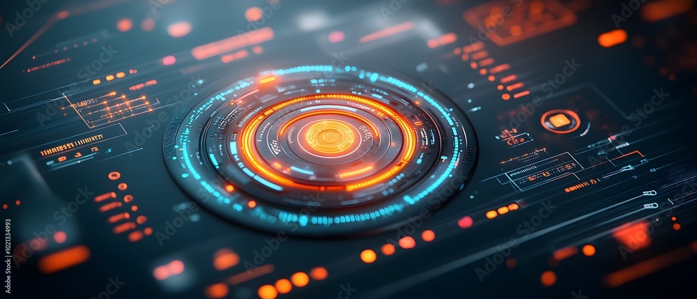Immersive futuristic game environment with a dynamic and interactive ...